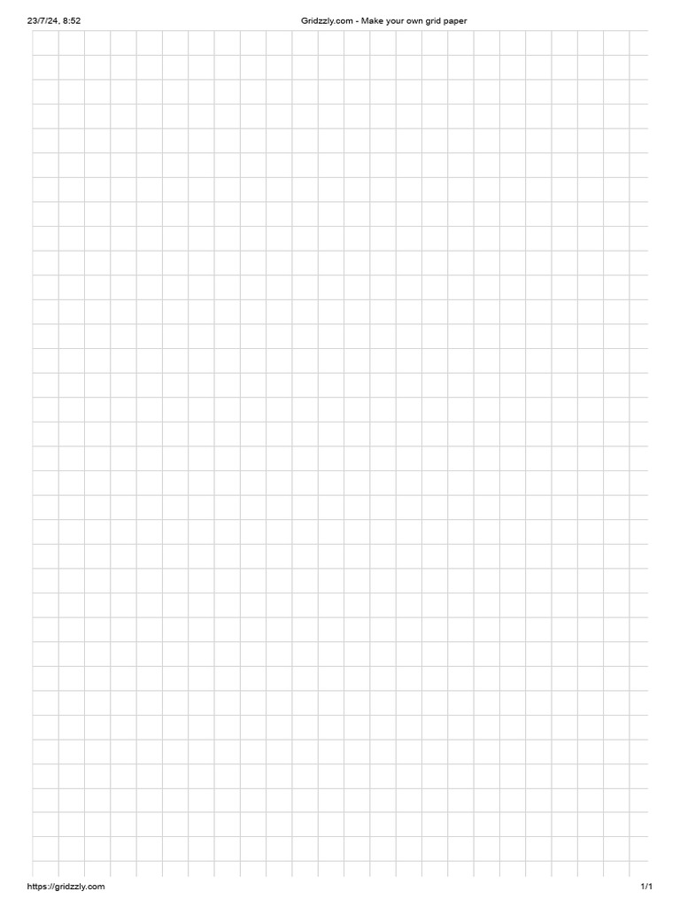Gridzzly.com - Make Your Own Grid Paper | PDF