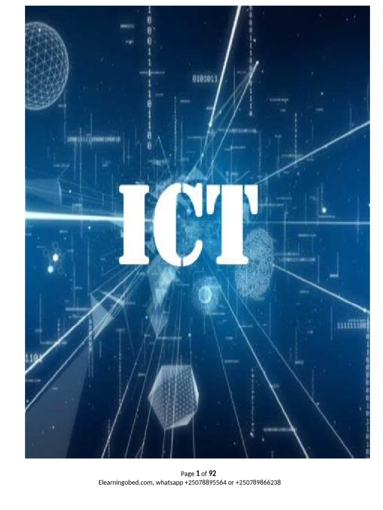 ICT NOTES SENIOR 1 - Copy | PDF | Printer (Computing) | Computer Data ...