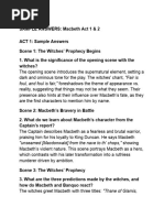 Act 2 Scenes 1 & 2 Questions | PDF | Macbeth