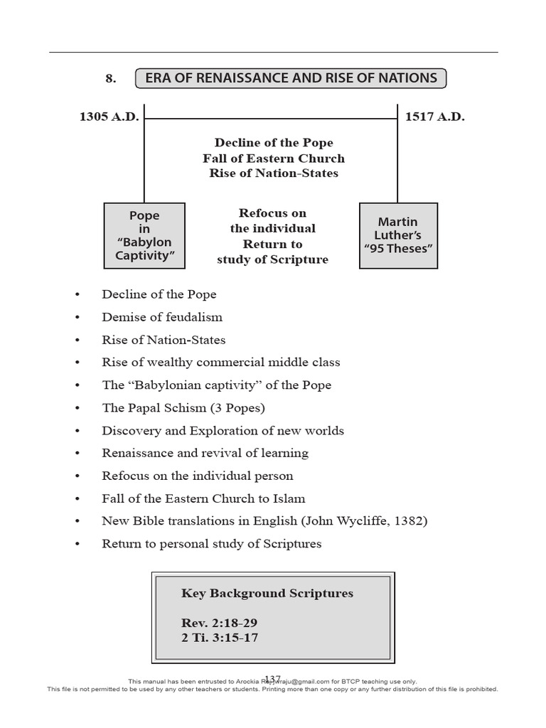 Renaissance Era and Nation-State Rise | PDF | Catholic Church | Pope