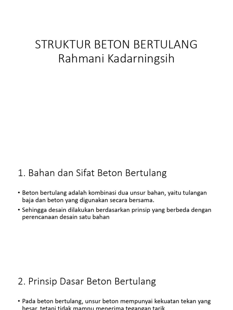 Panduan Desain Struktur Beton Bertulang | PDF