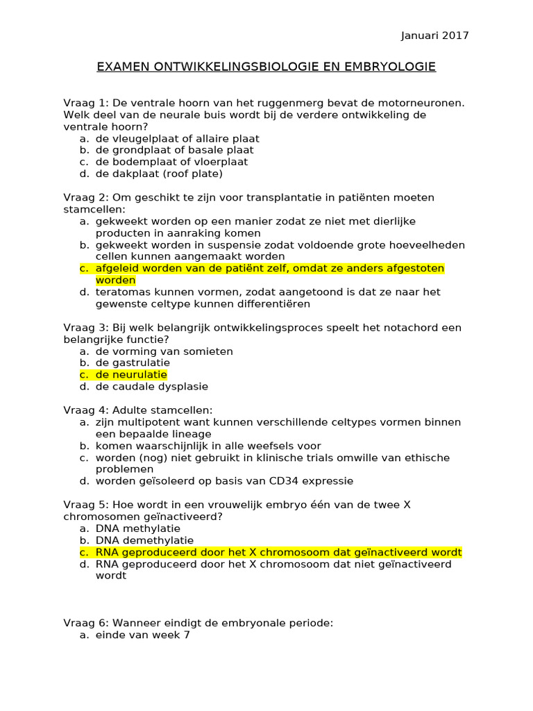 MCQ question embryology | PDF
