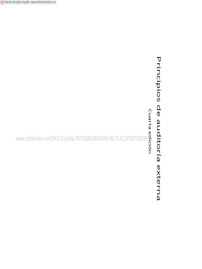 Principles of External Auditing Fourth E.en - Es | PDF | Auditoría ...