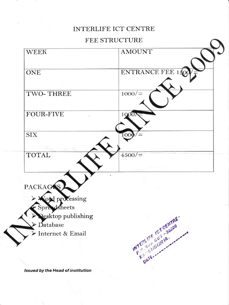 Interlife Fee Structure - 20241220 - 0001 | PDF