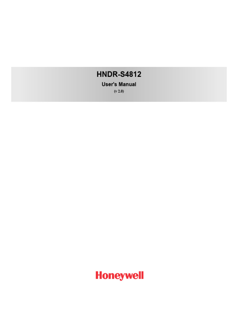 HNDR-S4812 User's Manual | PDF | Backup | Video