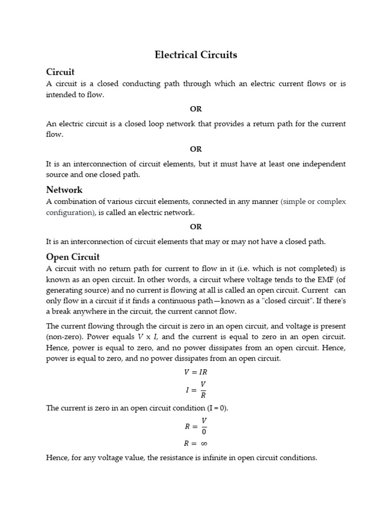 Basic Terms and Theorems | PDF | Electrical Network | Series And ...