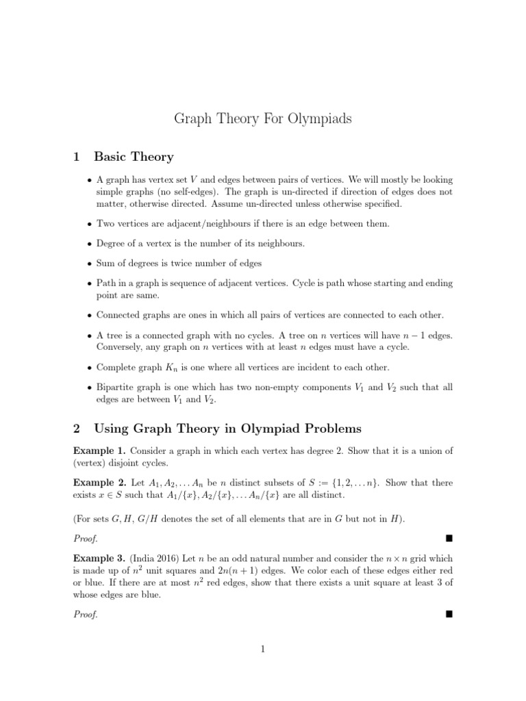 Allen INMO Camp 2024 Graph Theory | PDF | Vertex (Graph Theory) | Matrix (Mathematics)