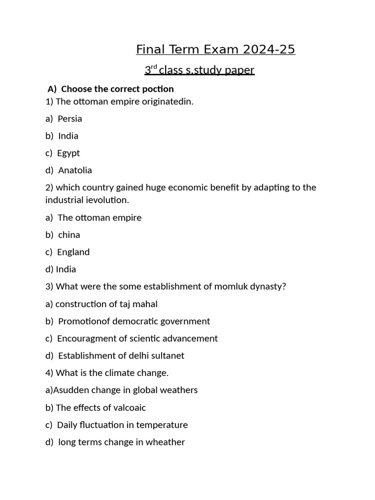 Keeper Pamir: Term Exam Overview | PDF | Natural Environment | Earth Sciences
