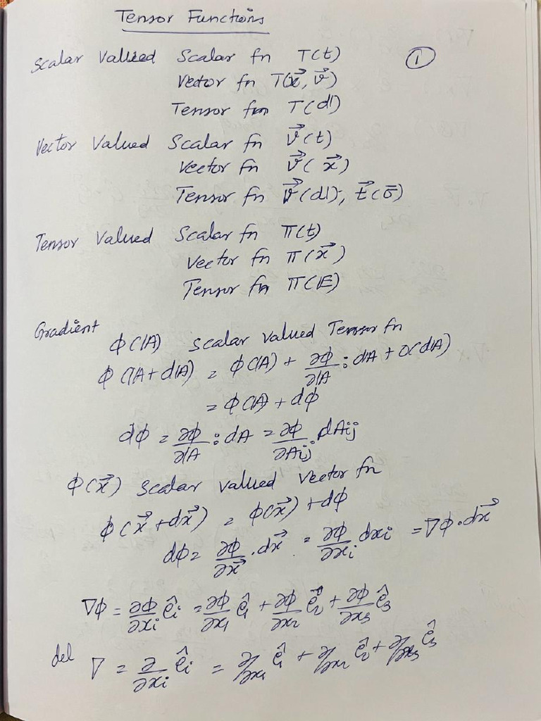 Tensor Functions 1 | PDF
