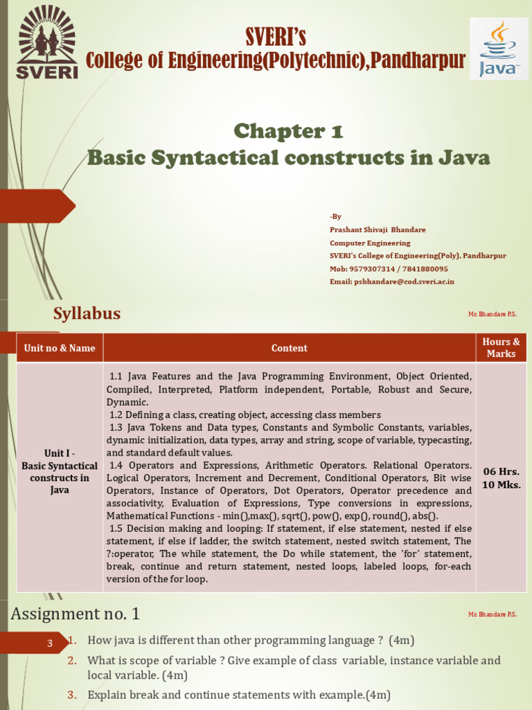 JPR Chapter 1 | PDF | Java (Programming Language) | Class (Computer Programming)