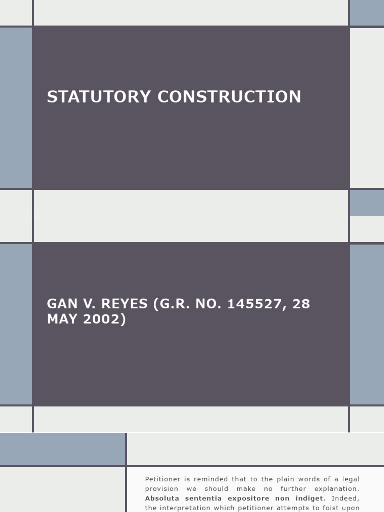 Module 6 Statutory Construction | PDF | Statutory Interpretation ...