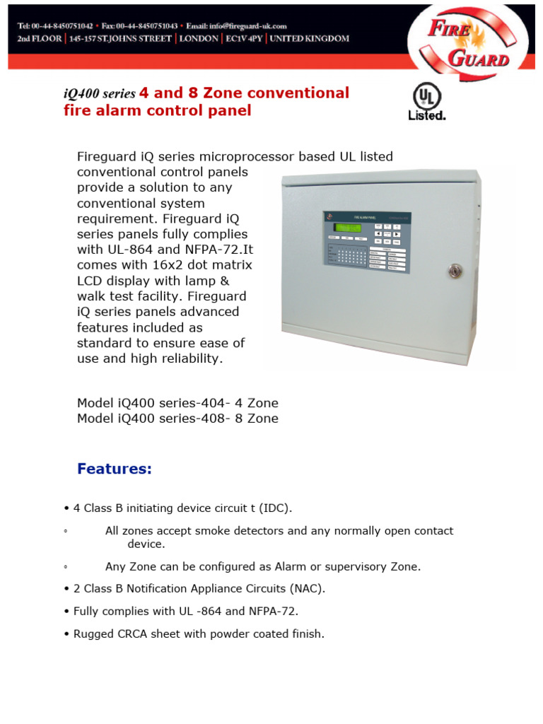 IQ Series Conventional Panel | PDF | Mains Electricity | Manufactured Goods