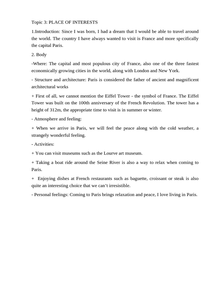 Place of Interests | PDF