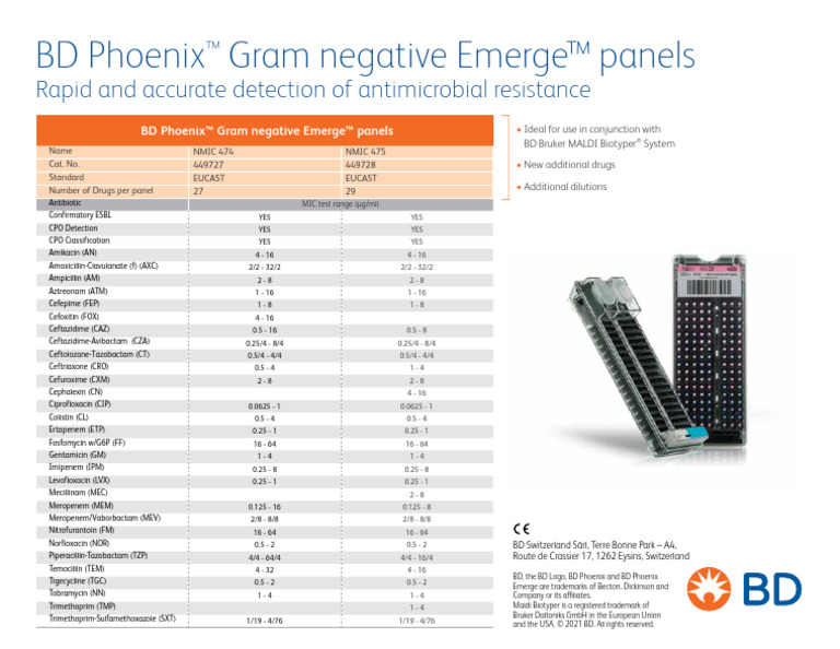 BD Phoenix EmergePanels | PDF | Beta Lactamase | Biocides