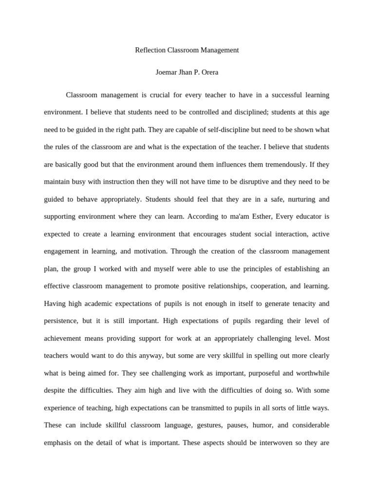 Effective Classroom Management Strategies | PDF | Classroom Management ...