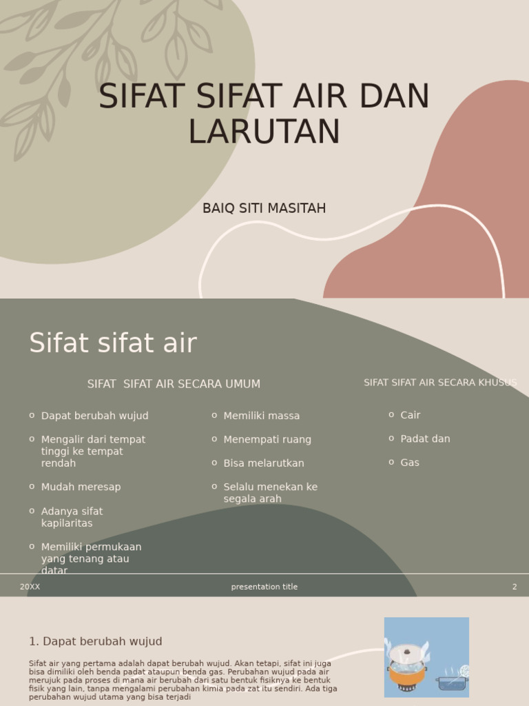 Sifat-Sifat Air dan Larutan dalam Kehidupan | PDF