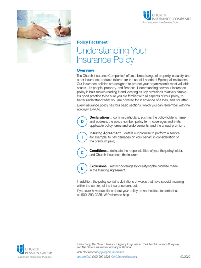 cic-factsheet-2019-understanding-your-insurance-policy | PDF