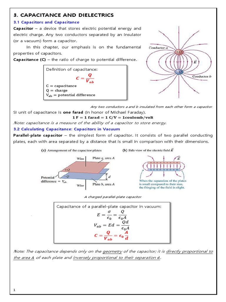 Capacitance and Dielectrics | PDF | Capacitance | Capacitor