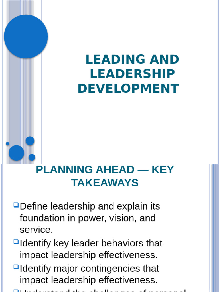 Leading and Leadership Development | PDF | Leadership | Power (Social ...