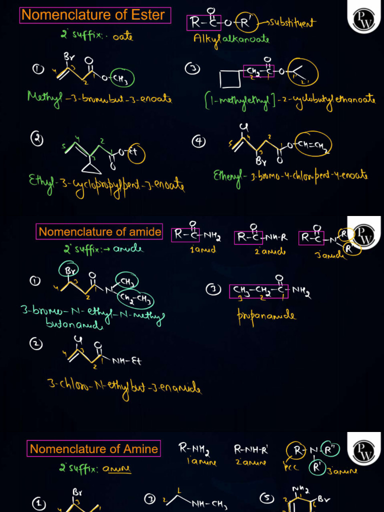 IUPAC Naming - Class Notes - Ummeed NEET 2024 | PDF