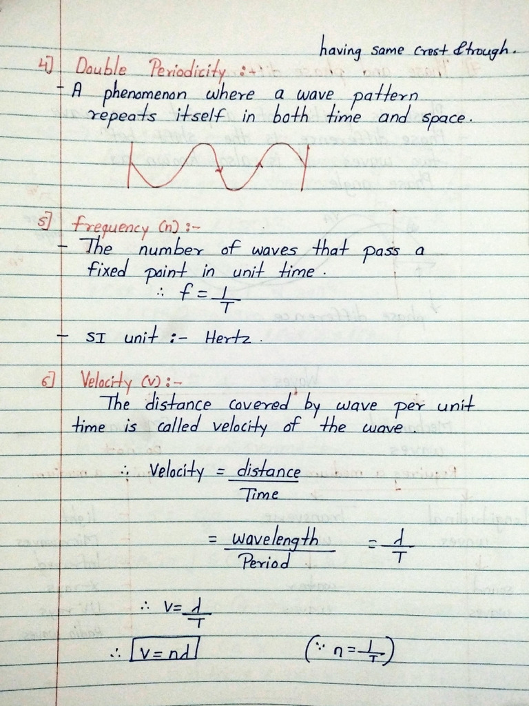 Today S Notes Physics Pdf Waves Motion Physics