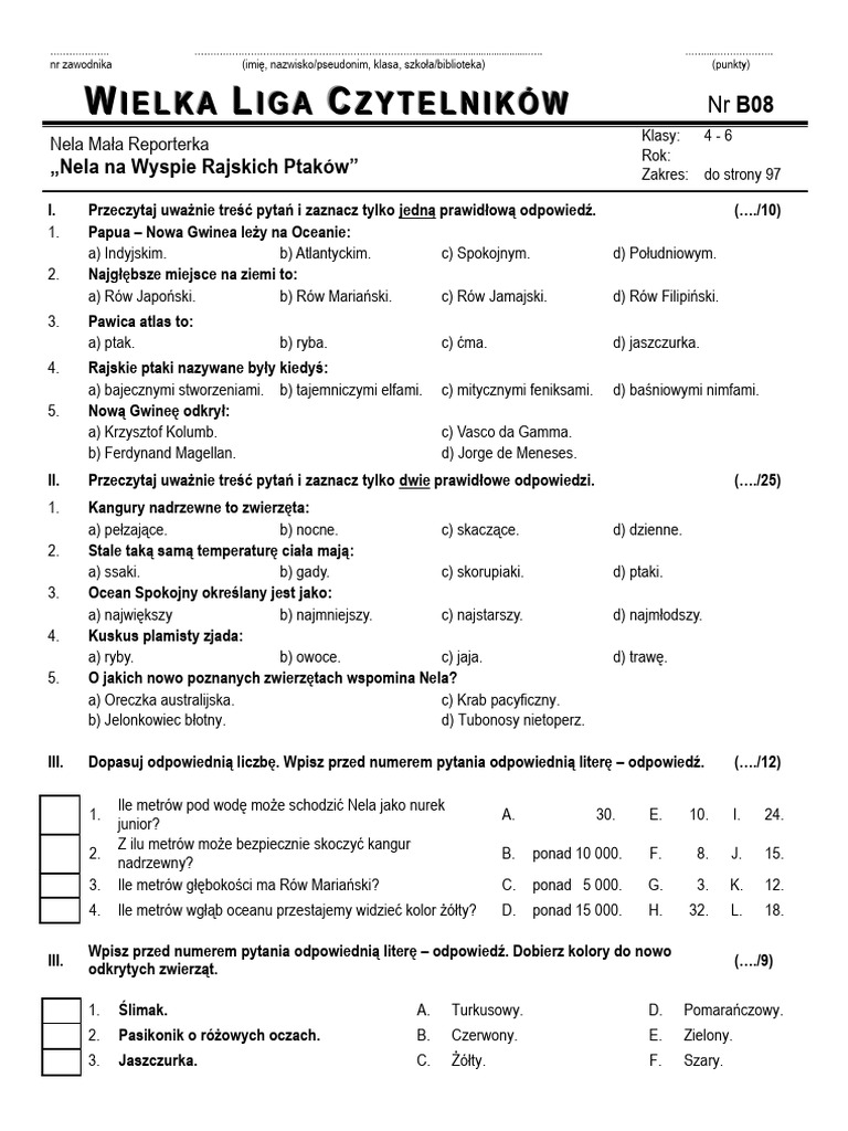 B08 Nela Na Wyspie Rajskich Ptakow Pyt | PDF