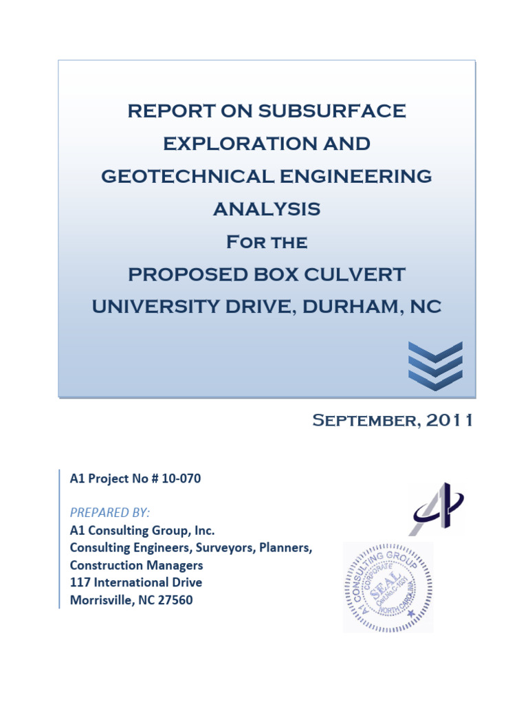 Report on Subsurface Exploration | PDF | Geotechnical Engineering | Foundation (Engineering)
