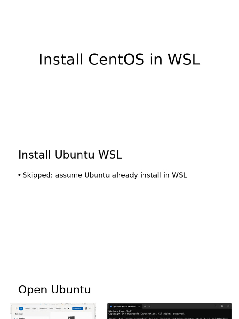 Install CentOS in WSL | PDF