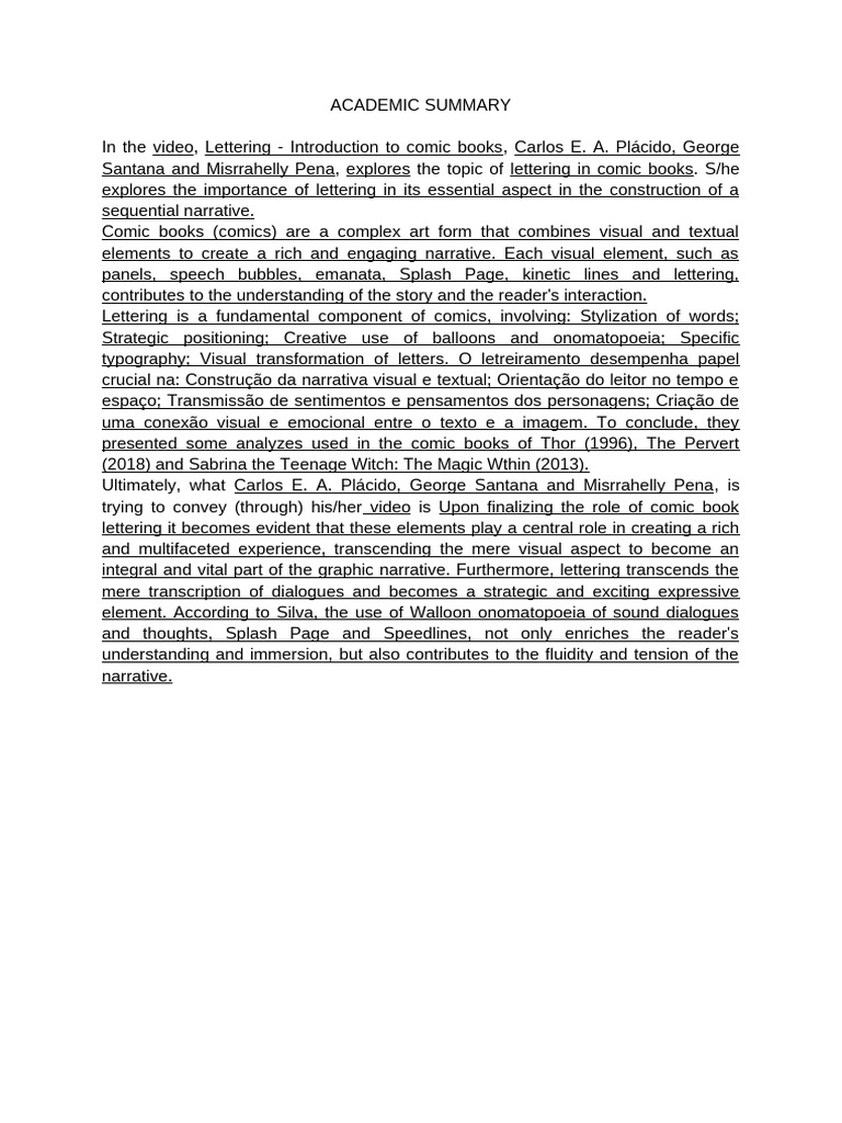 2° ACADEMIC SUMMARY - Melissa | PDF