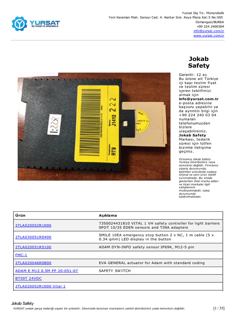 Jokab Safety | PDF