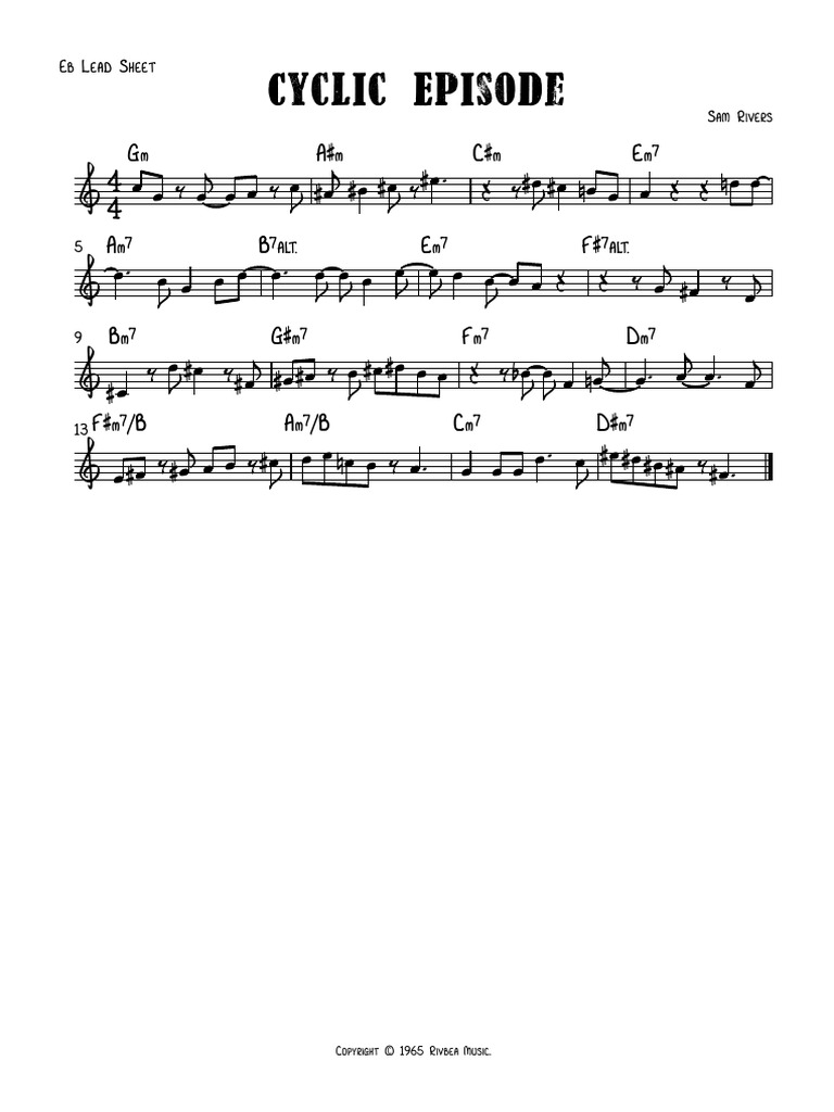 Cyclic Episode Eb Lead Sheetpdf - Compress | PDF
