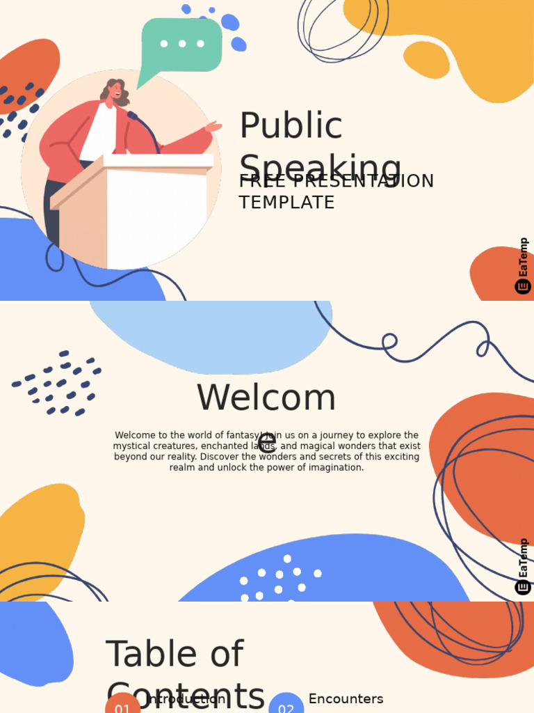 Public Speaking PowerPoint Template by EaTemp | PDF | Fantasy | Elves