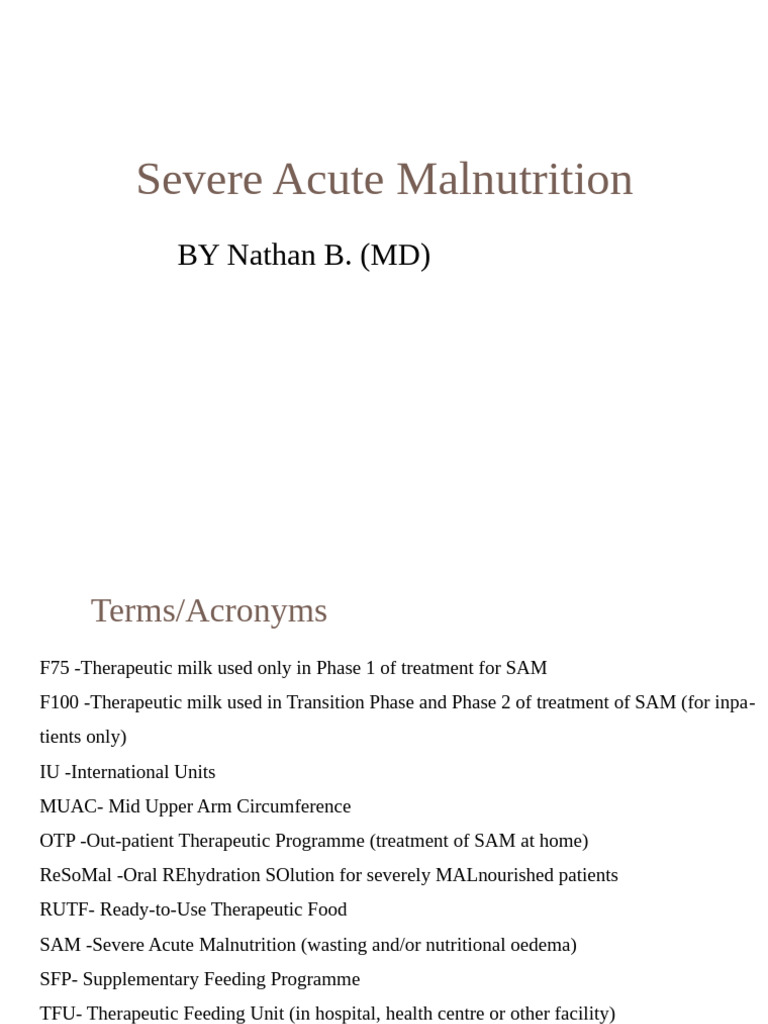 ReSoMal: A Solution for Severe Malnutrition | PDF | Malnutrition ...