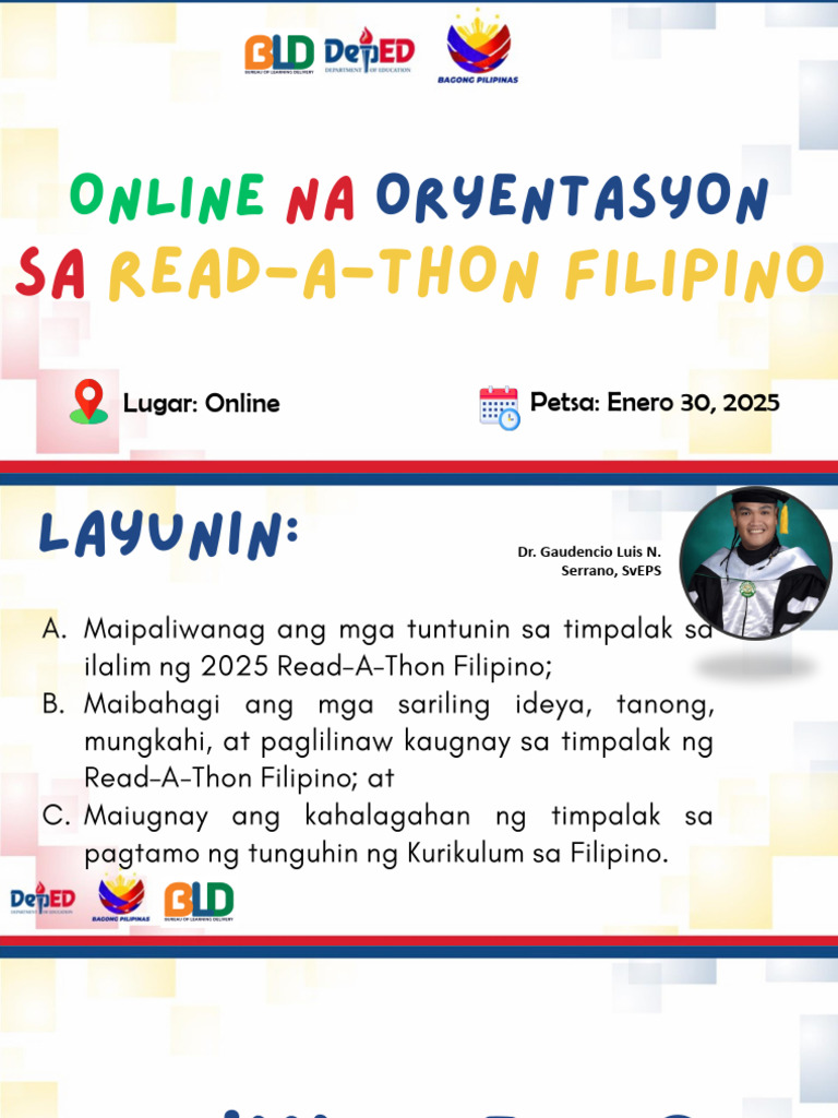 Online Oryentasyon Sa Read A Thon Fil | PDF