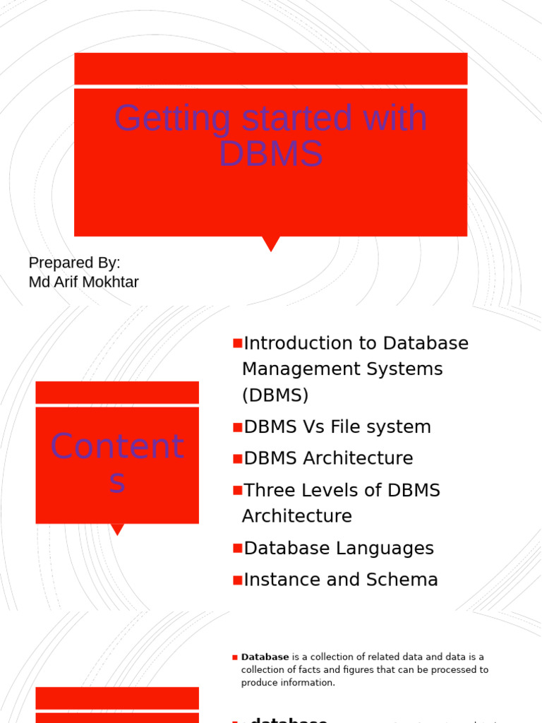 DBMS Presentation | PDF | Databases | Computing