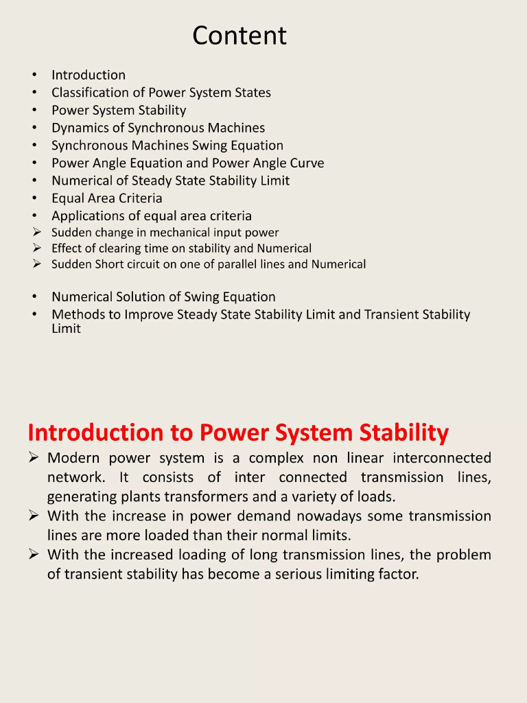 Power System Stability | PDF
