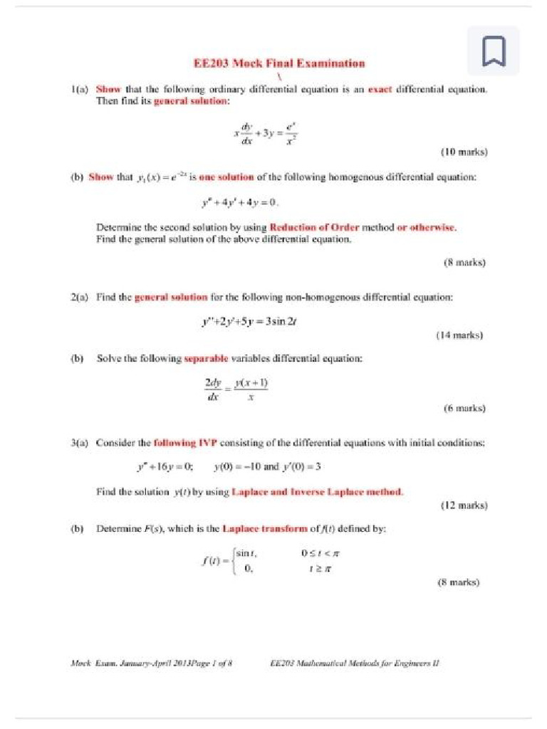 Engineering Math | PDF