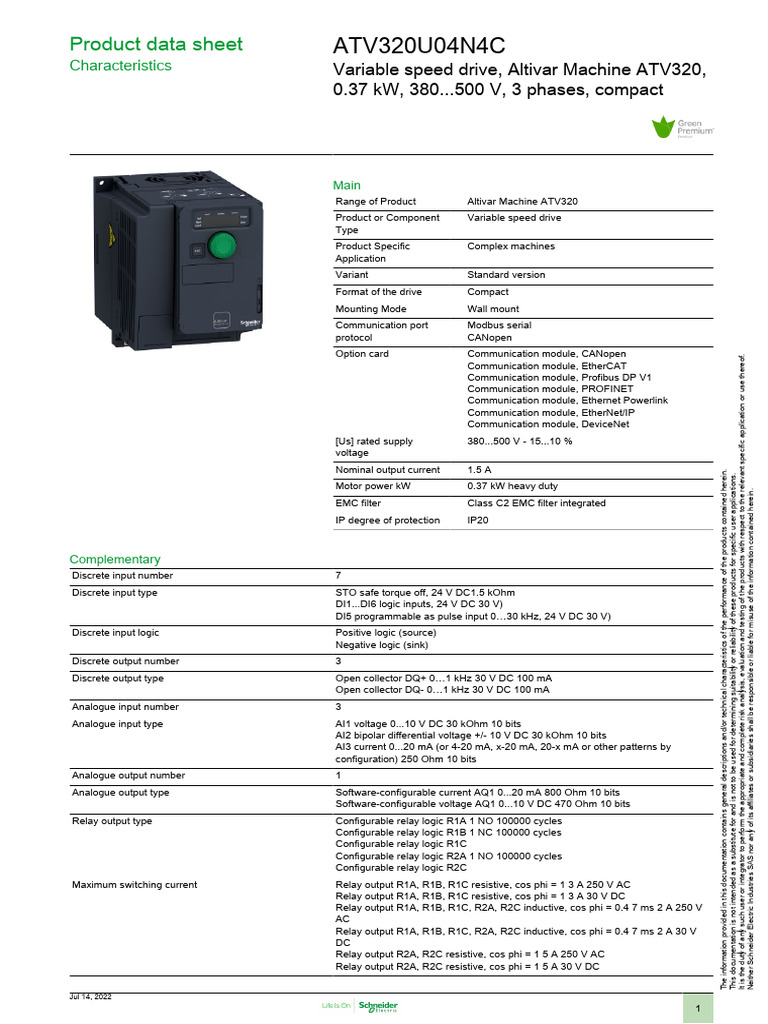 ATV320U04N4C_document-3053869 | PDF | Relay | Power Supply