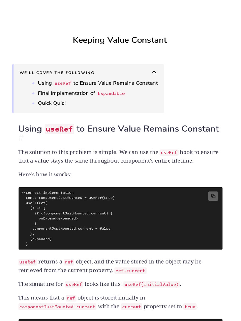 7 Keeping Value Constant | PDF | Computer Programming | Computing