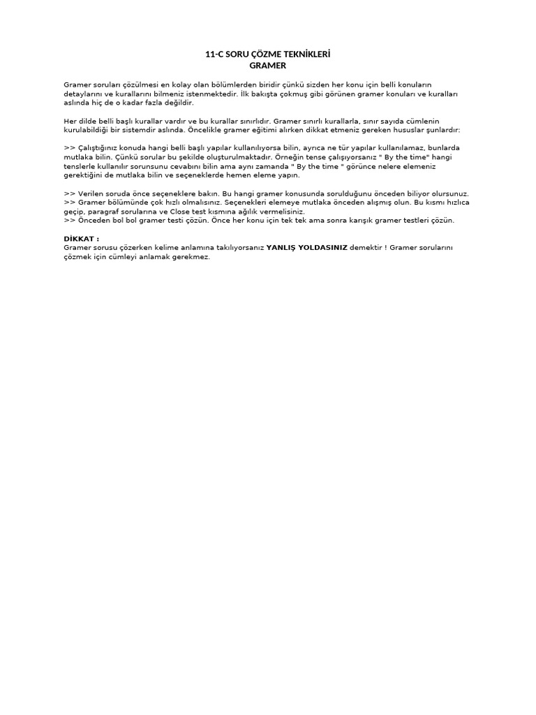 Gramer Tekni̇k | PDF