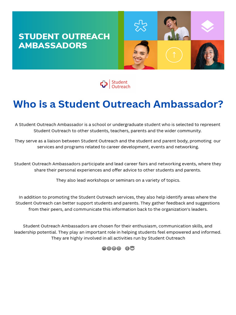Role of Student Outreach Ambassadors | PDF