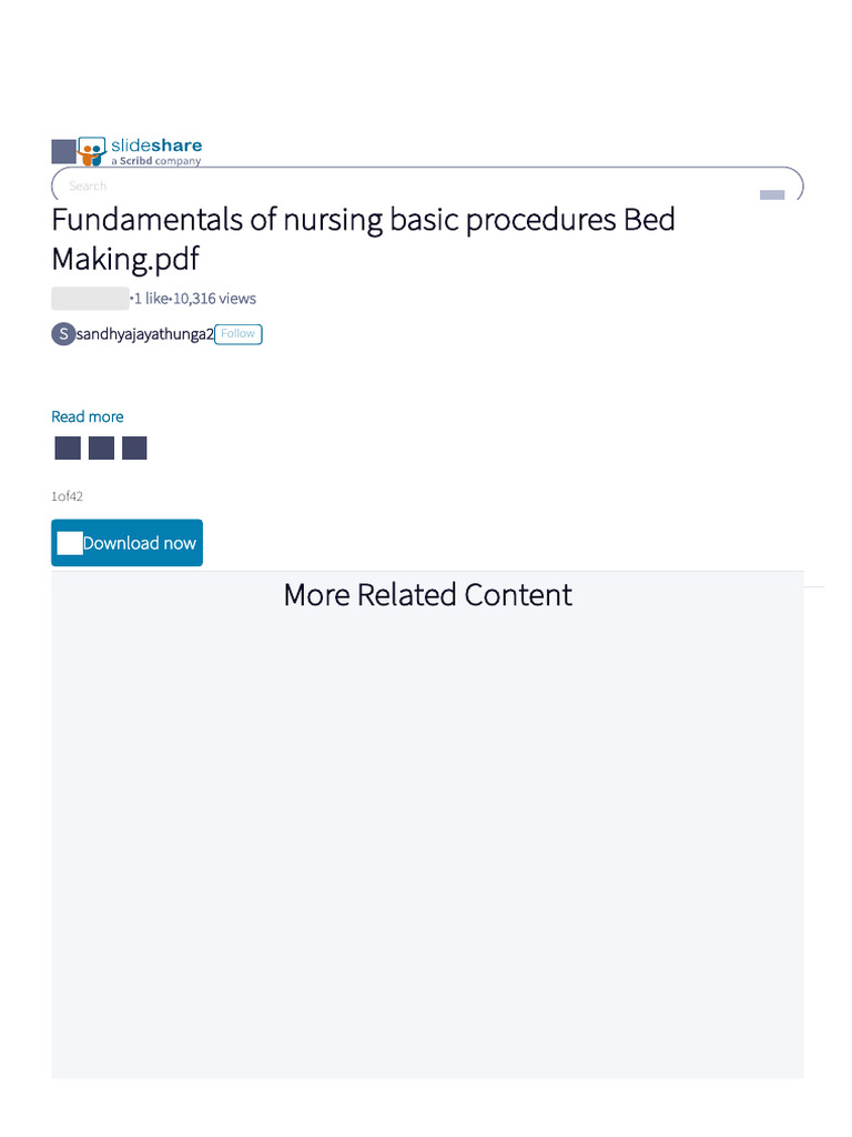 Slideshowfundamentals of Nursing Basic Procedures Bed ...