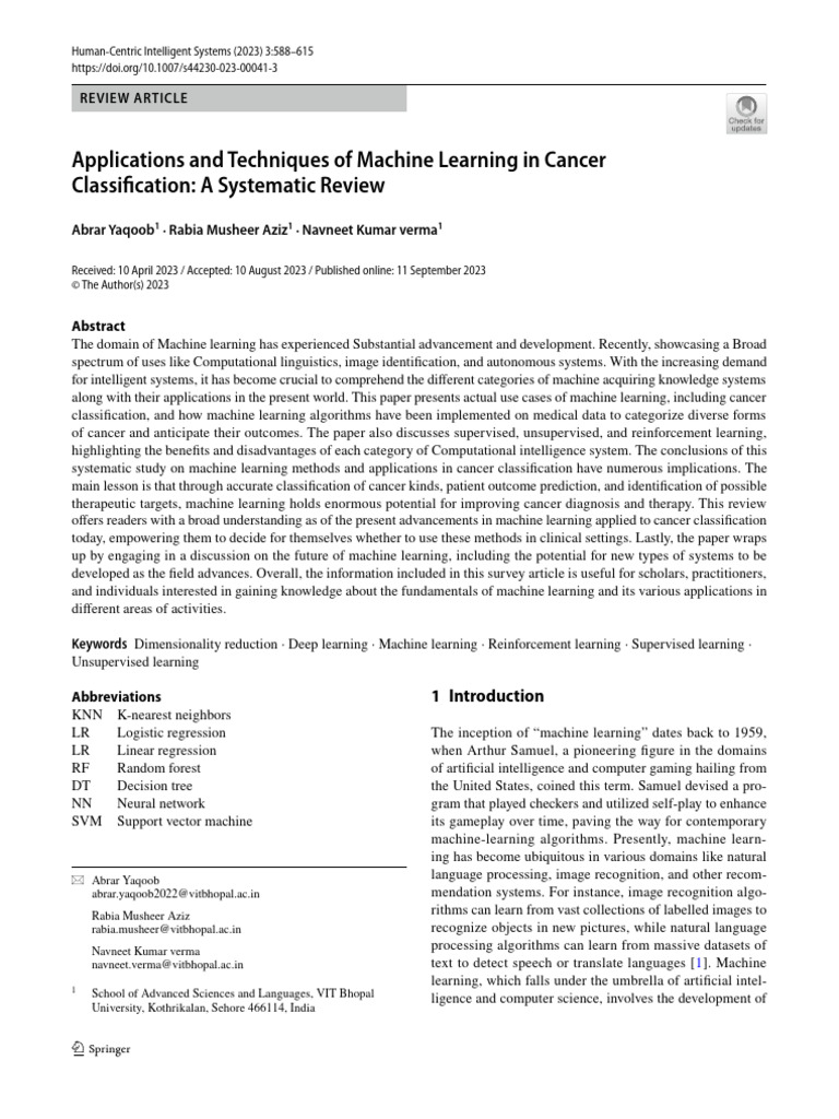 s44230-023-00041-3 | PDF | Machine Learning | Support Vector Machine