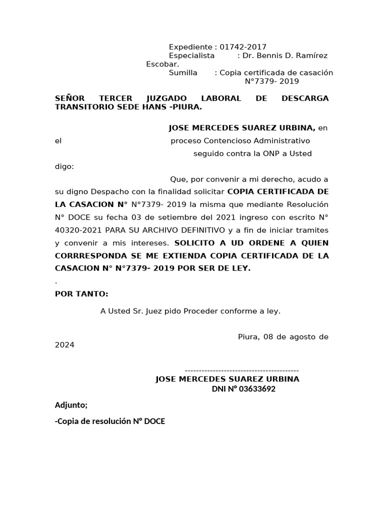 Casacion Jose Mercedes | PDF