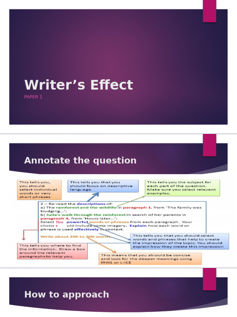 Writer's Effect Explanation | PDF | Metaphor | Word