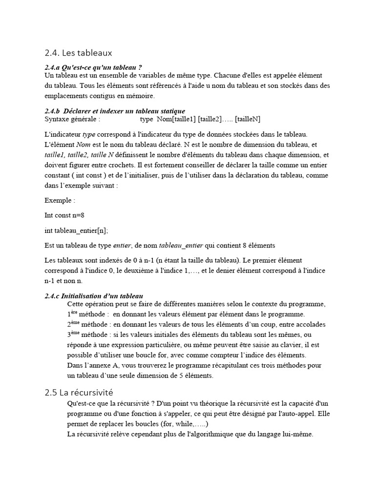 Chap 2 Partie 2 | PDF | Pointeur (programmation) | Variable (informatique)