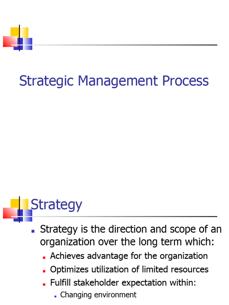 1.Strategic Management Process | PDF | Strategic Management | Goal