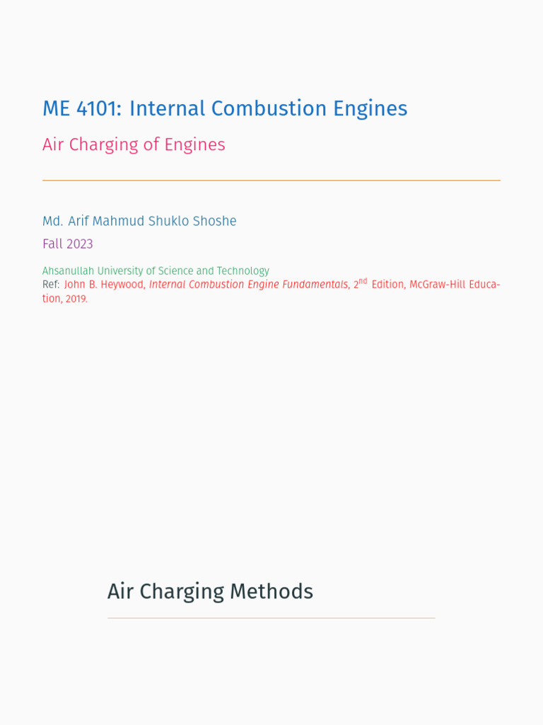 Air Charging of Engines | PDF | Turbocharger | Energy Technology