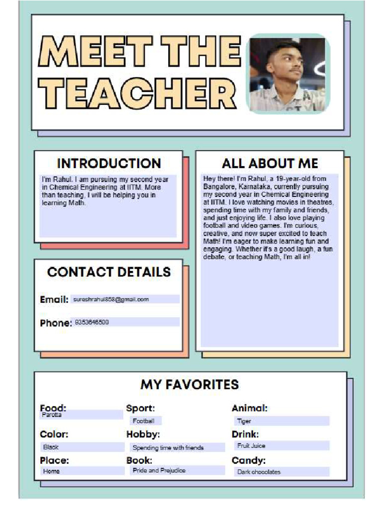 Know The Teacher | PDF