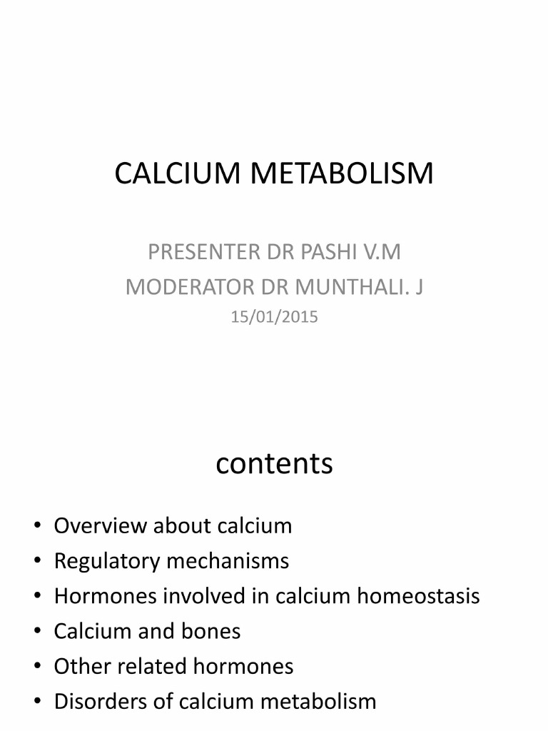 Calcium Metabolism | PDF